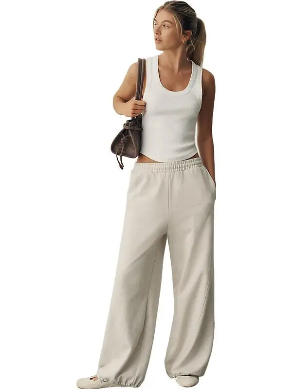 Daily Practice Merva Barrel-leg Pants - Light Grey