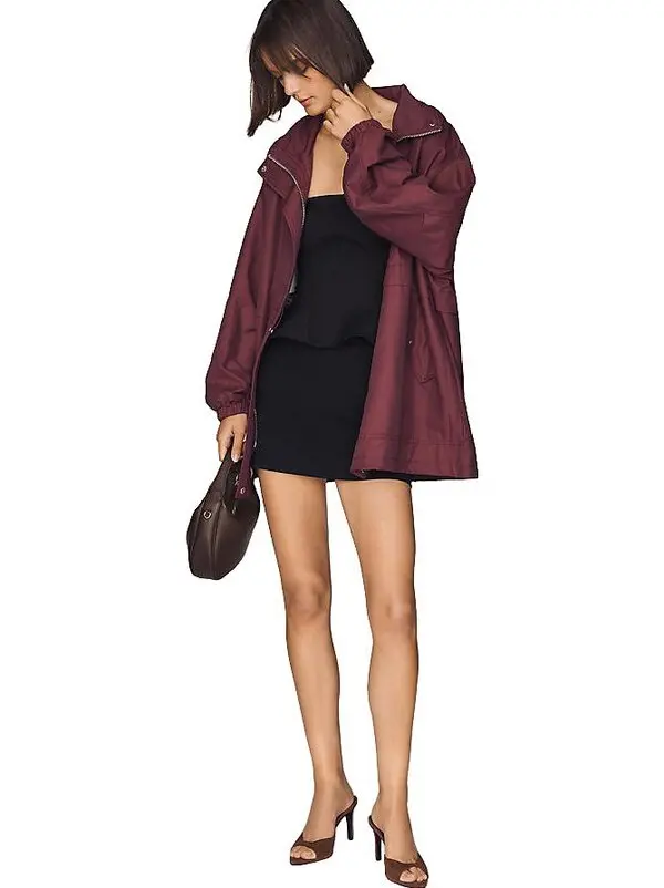Maeve Oversized Lightweight Jacket - Deep Raspberry Rose