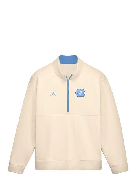 JORDAN BRAND North Carolina Tar Heels Club Fleece Half-zip Pullover - Cream