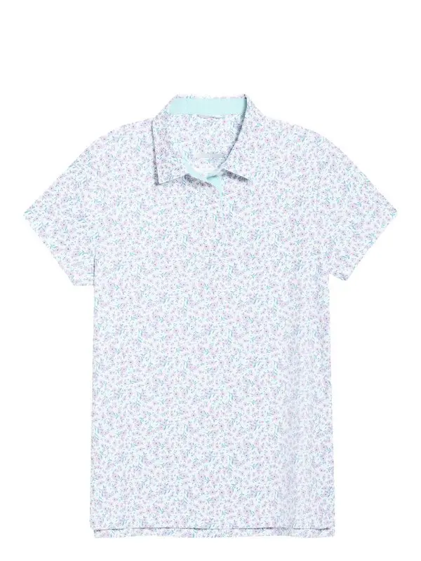 SWANNIES Talia Ditsy Floral Half Placket Polo - Lilac