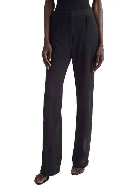 Proenza Schouler Sheer Wool Tailored Trousers - Black