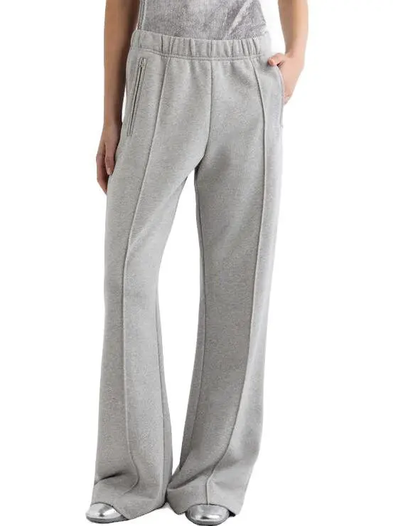 Acne Studios Cotton Fleece Sweatpants With Zip Pockets - Grey Melange
