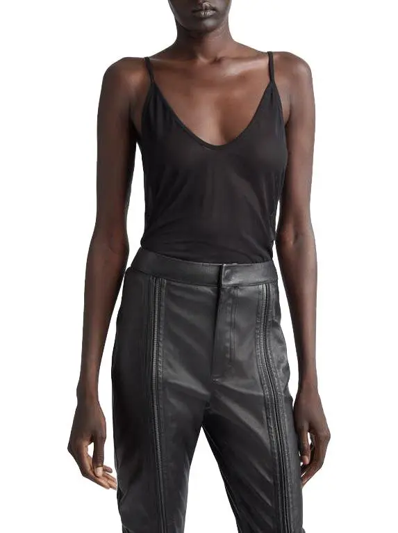 TOM FORD Sheer Crepe Jersey Tank - Black
