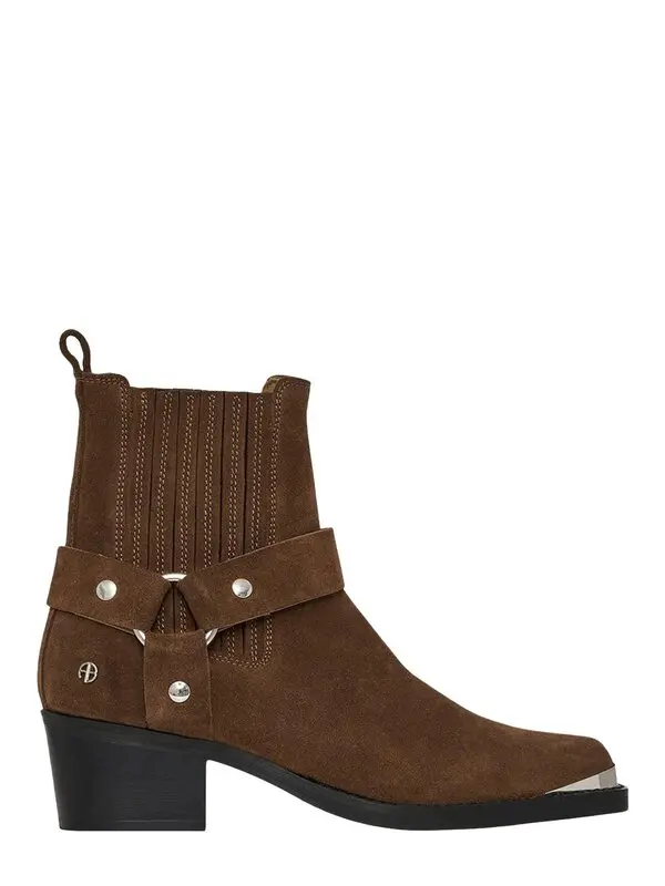ANINE BING Mid Biker Boots - Tobacco