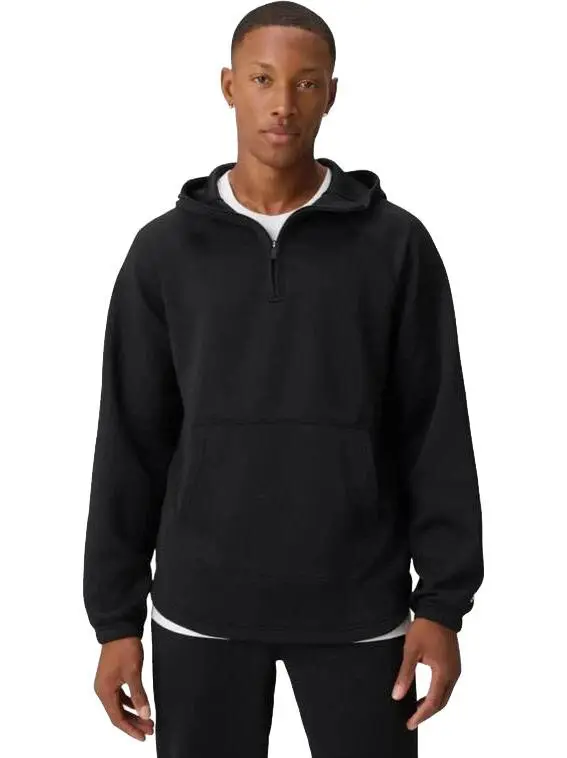FABLETICS Gridtech Quarter Zip Hoodie - Black
