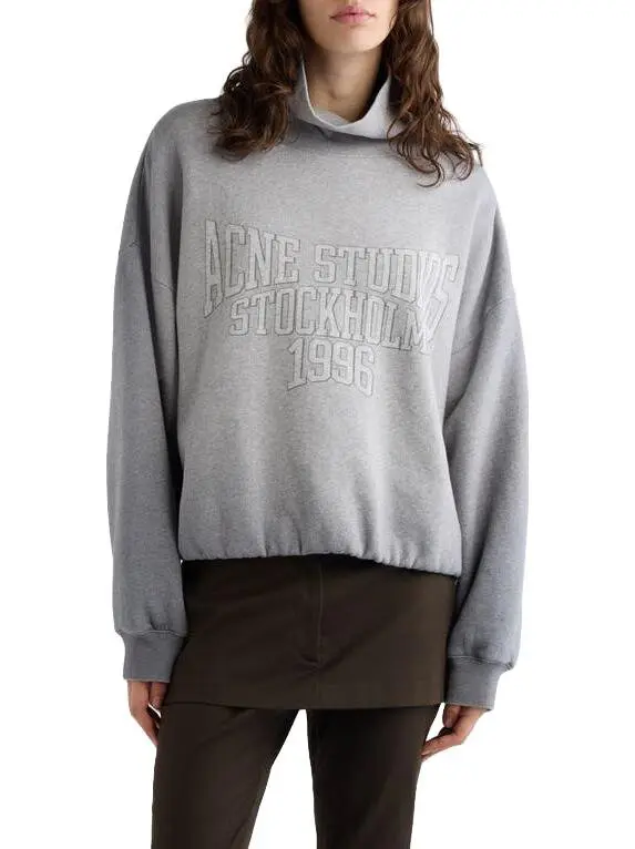 Acne Studios Folma Funnel Neck Sweatshirt - Grey Melange