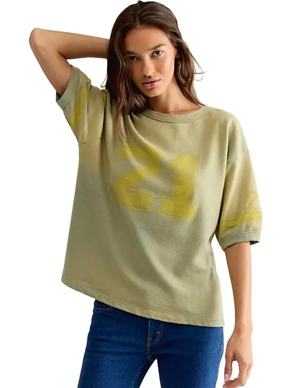 RAGABOND Graphic Ringer Tee - Green