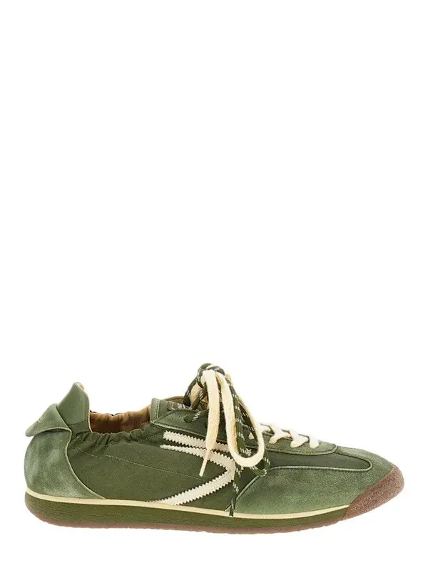 PURAAI Vegan Sneakers With Recycled Microsuede Inserts - Green
