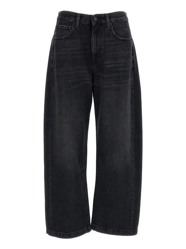 Ag Hattie High-rise Barrel Jeans - Black