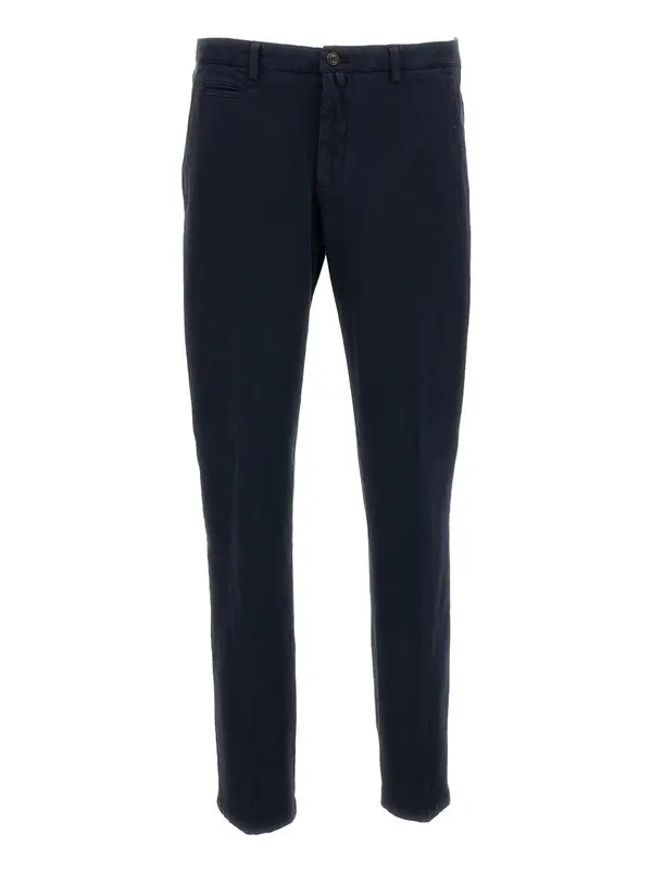 BRIGLIA 1949 Cotton Stretch Trousers - Blu