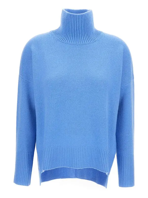 LISA YANG Heidi Cashmere Turtleneck Sweater - Sky Blue