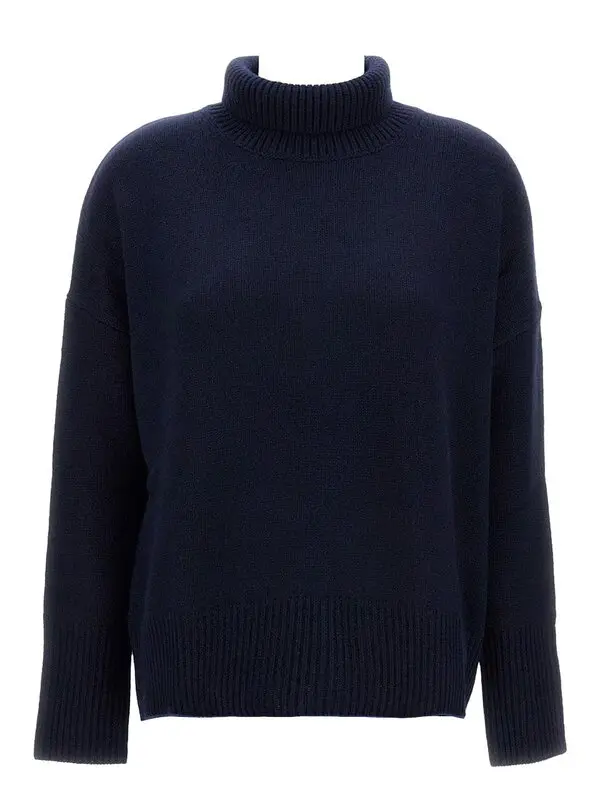 LISA YANG Heidi Cashmere Turtleneck Sweater - Blue