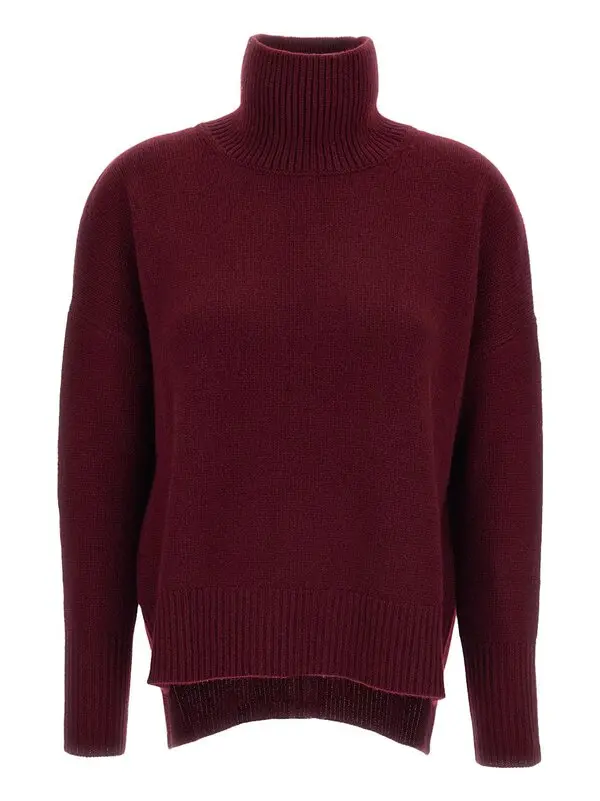LISA YANG Heidi Cashmere Turtleneck Sweater - Rosso