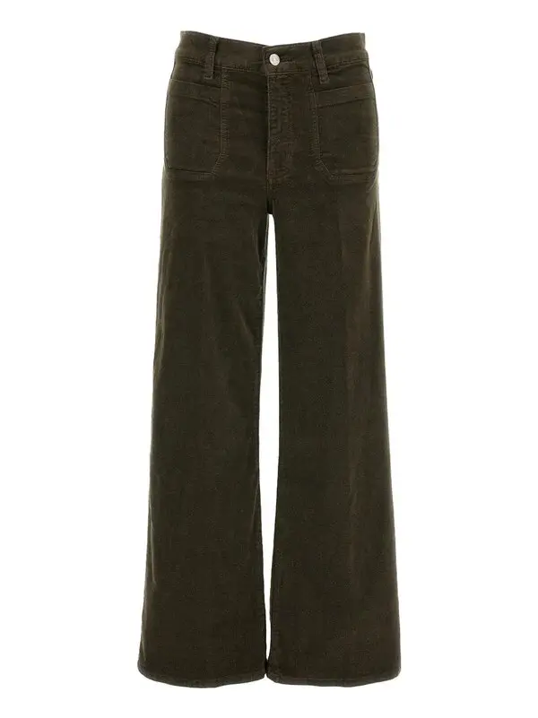 FRAME Le Slim Palazzo Corduroy Trousers - Verde