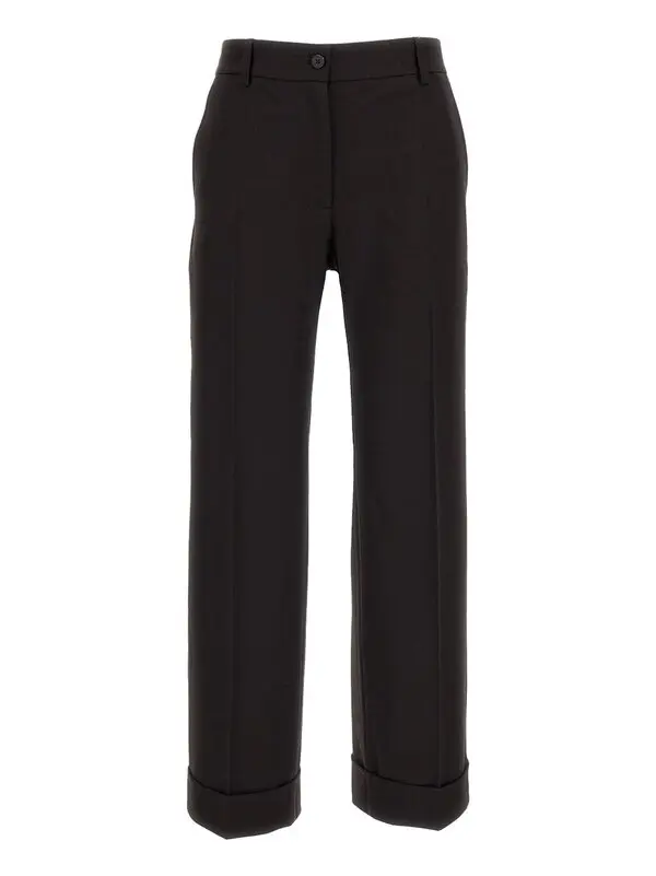 Alberto Biani Charlie Trouser Tailored Wool - Marrone