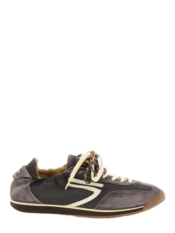 PURAAI Vegan Nylon And Recycled Microsuede Sneakers - Brown