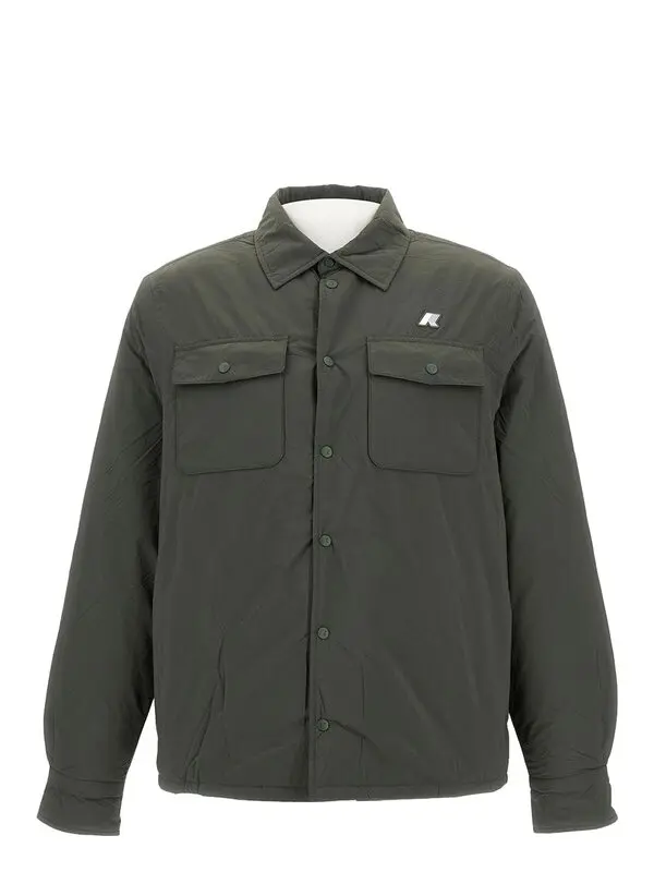 K-WAY Nylon Plain Warm Jacket - Verde