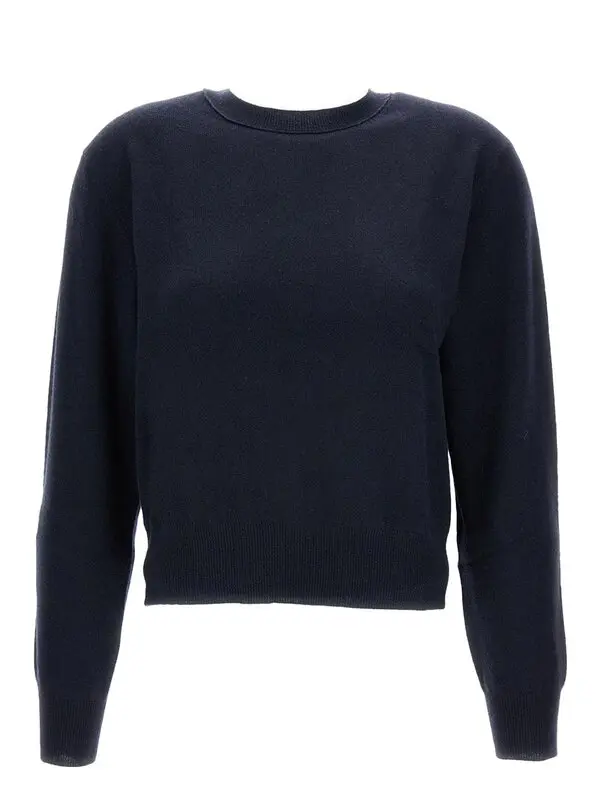 LISA YANG Rib-knit Cashmere Sweater With Crew Neck And Drop Shoulders - Blue