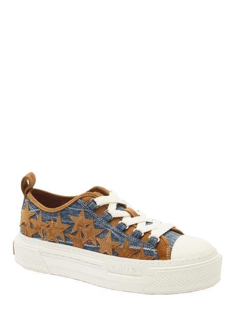 Amiri Stars Court Platform Sneakers - Blue/tan