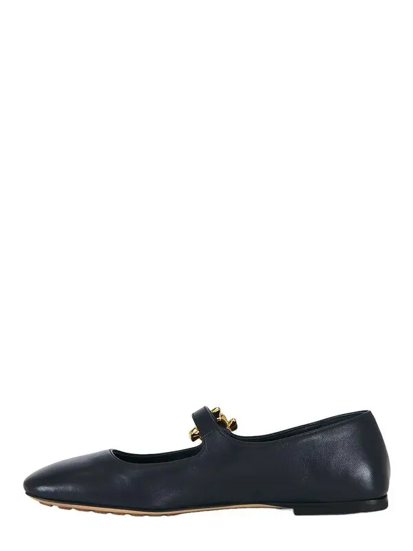 Bottega Veneta Charlotte Mary Jane Ballerina Flat - Midnight