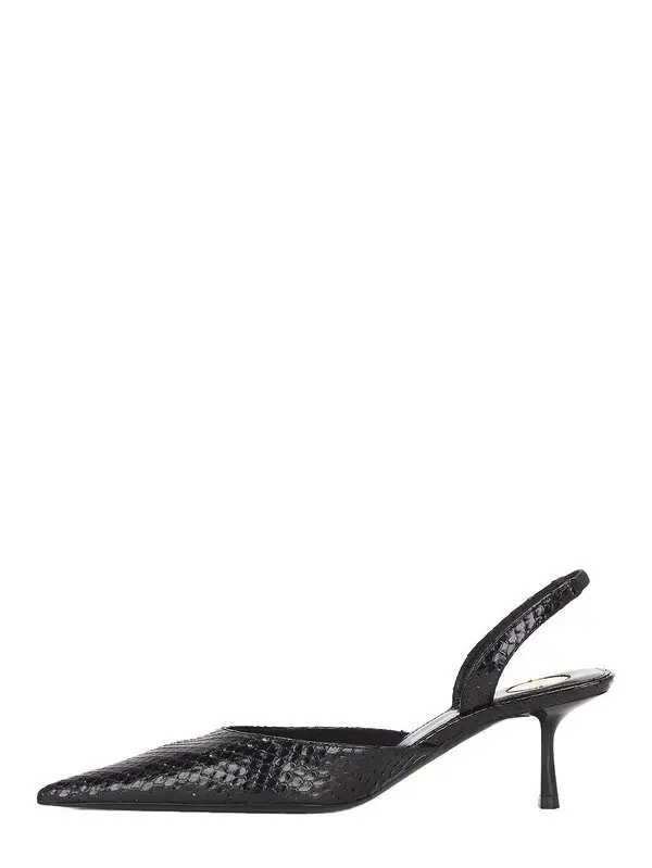 Saint Laurent Marida Python Slingback Pumps - Nero