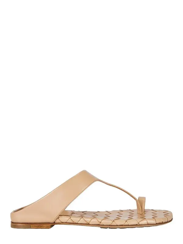 Bottega Veneta Livia Flat Thong Sandal - Shore