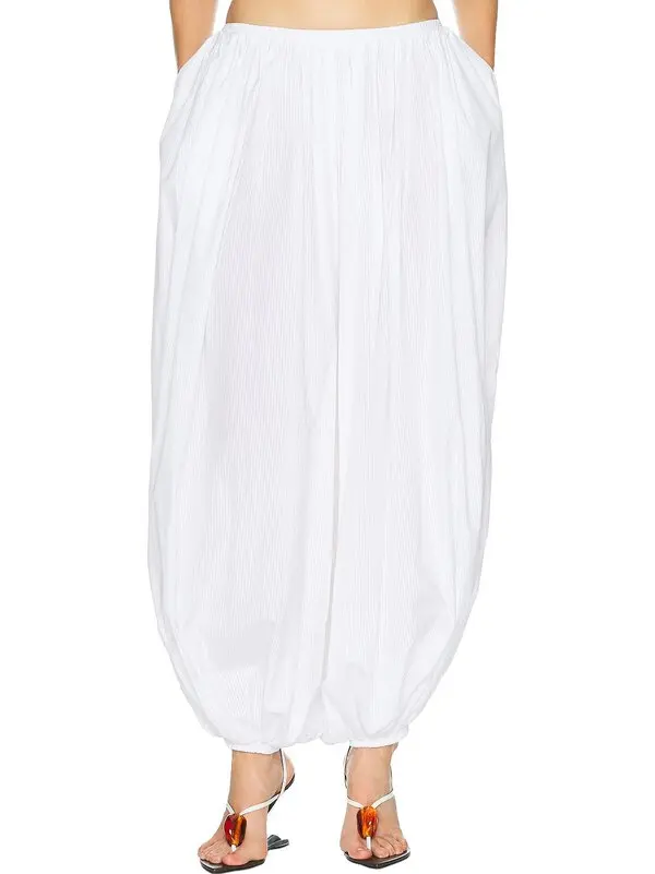 Alaïa Balloon Openwork Pant - Blanc