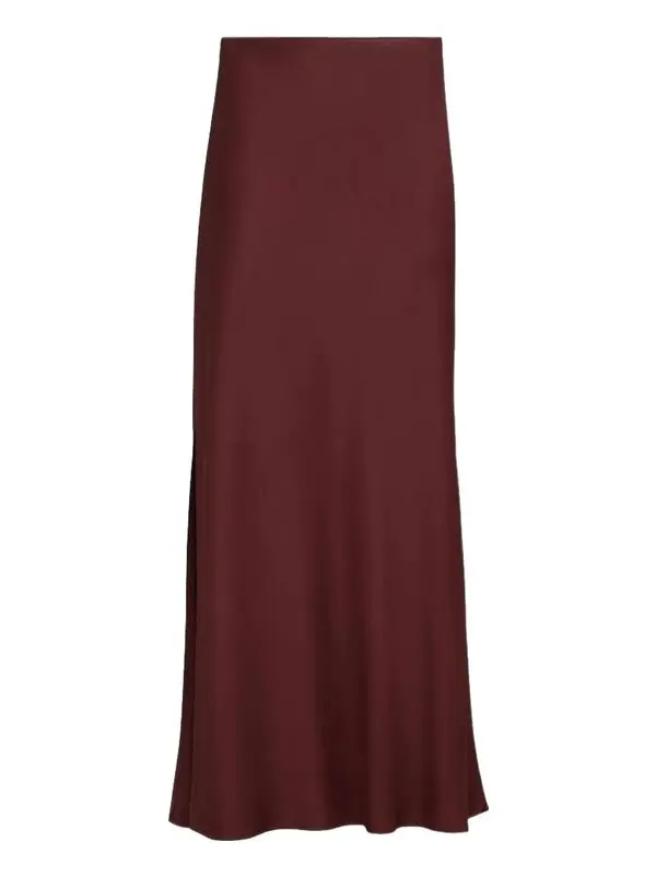 Brunello Cucinelli Fluid Bias-cut Maxi Skirt - Wine