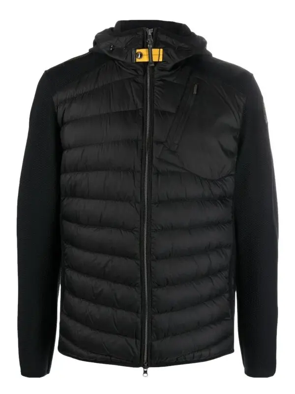 PARAJUMPERS Quilted Down Jacket With Contrasting Sleeves - Black