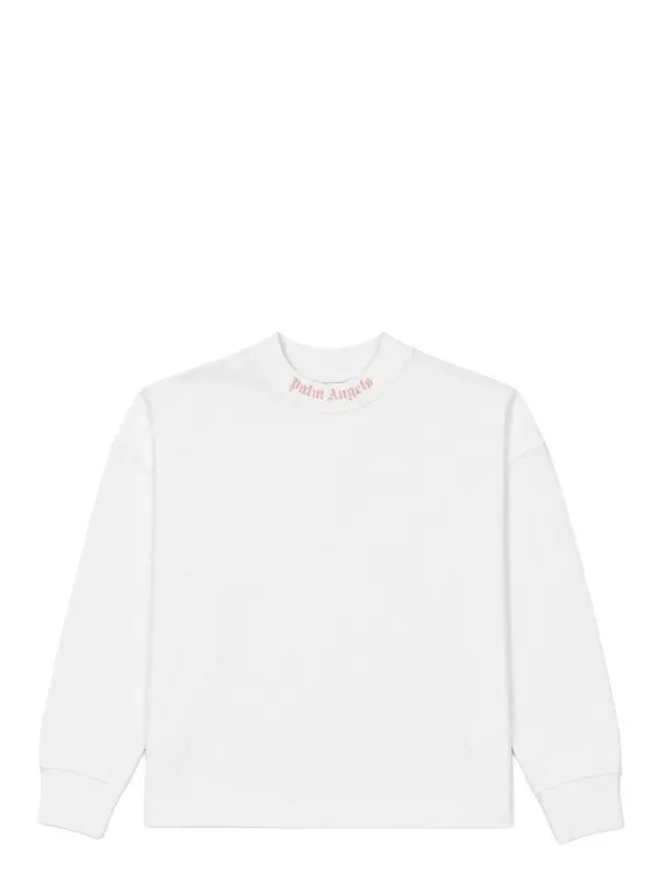 Palm Angels Long Sleeve Crewneck T-shirt - Panna