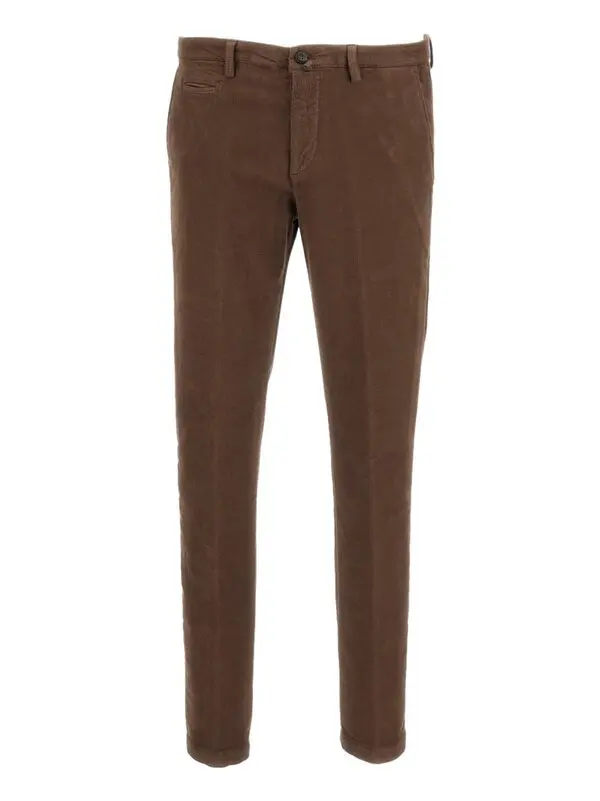 BRIGLIA 1949 Trousers With Belt Loops - Brown