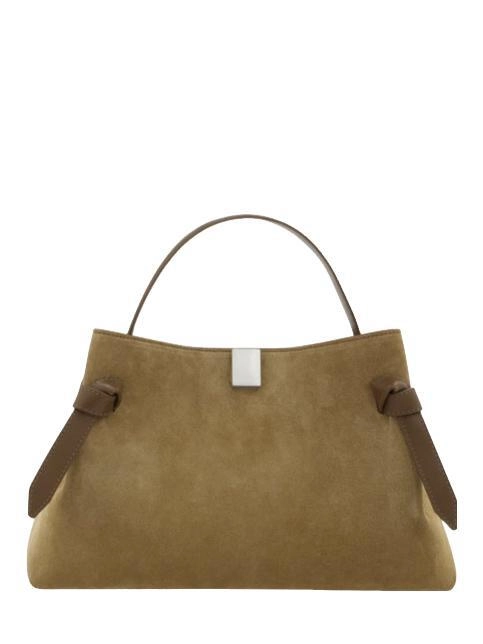 Yuzefi Gyoza Fennel Suede Handbag - Green