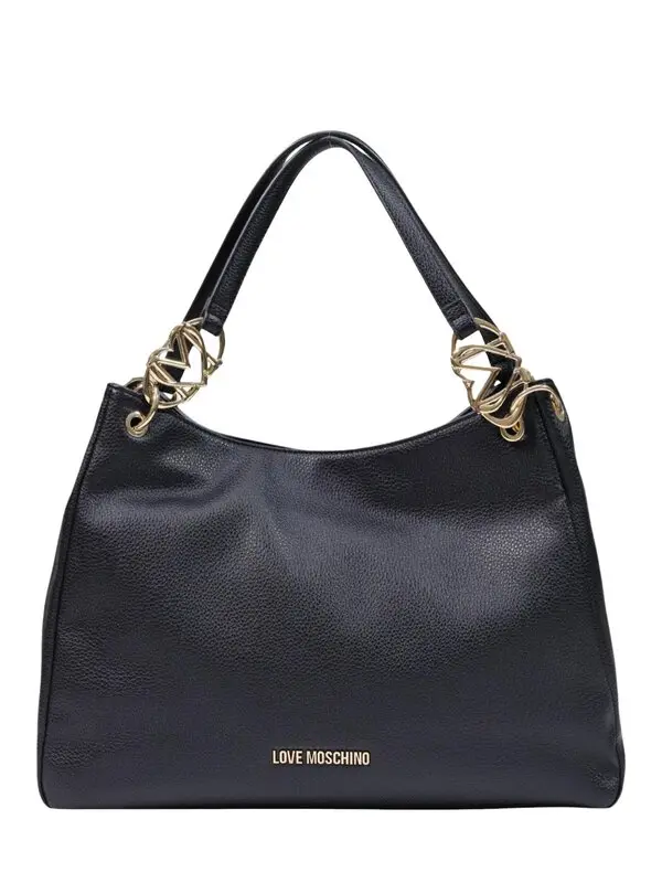 Moschino Large Handbag With Double Handles - Black