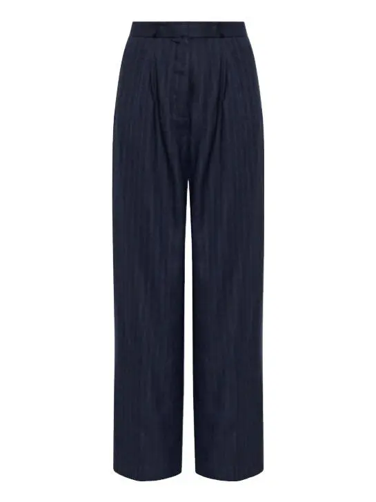ANINE BING Paola Navy Pinstripe Trousers - Navypinstripe