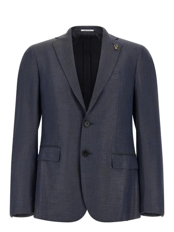 Pal Zileri Textured Single-breasted Blazer - Blue