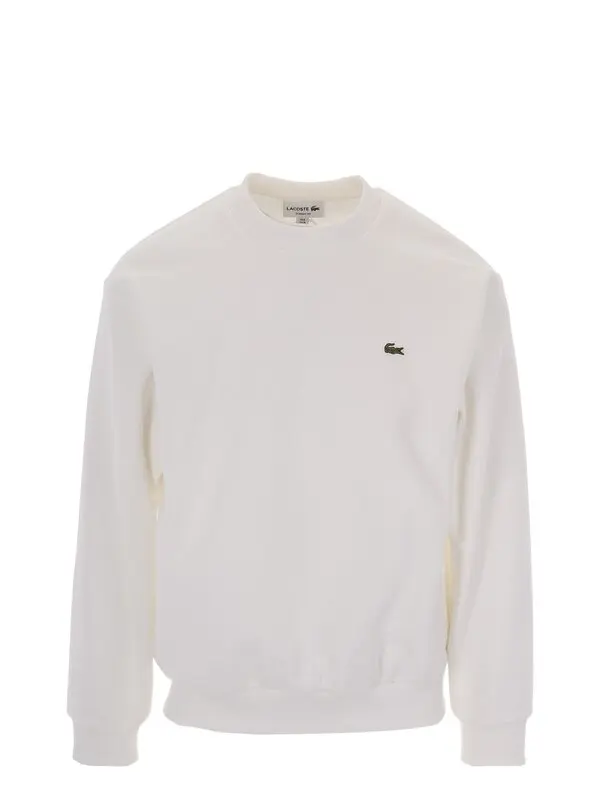 Lacoste Long Sleeve Crewneck Sweatshirt - Flour