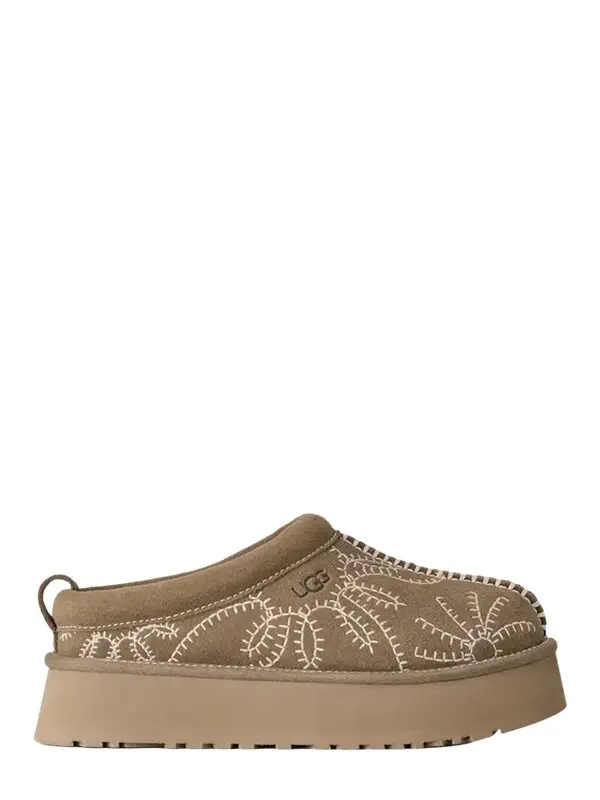 UGG Embroidered Platform Mules - Light Bronze