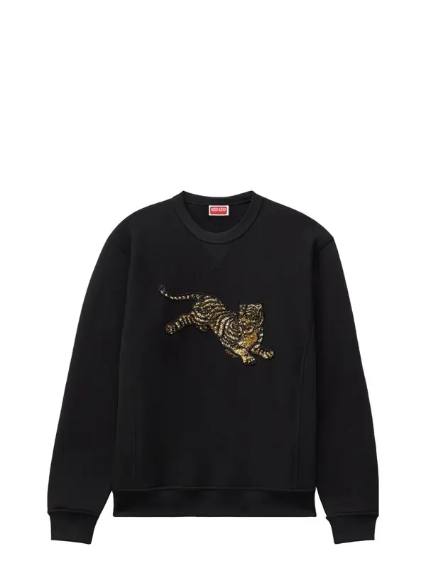 Kenzo Sequined Tiger Sweatshirt - Black