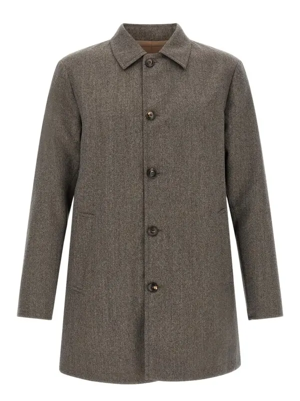 Pal Zileri Reversible Shirt Collar Coat - Brown