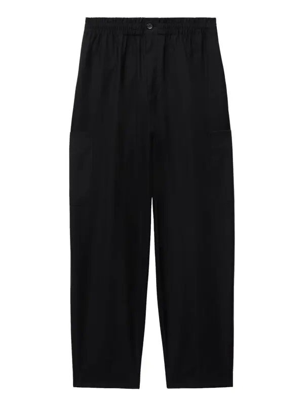 Kenzo Cargo Jogpants In Virgin Wool - Black