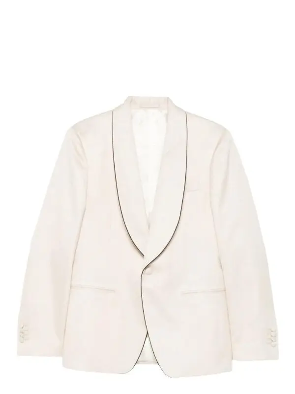 LARDINI Single-breasted Blazer - White