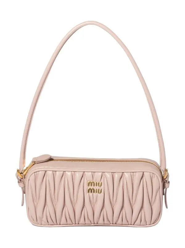 Miu Miu Matelassé Nappa Leather Pouch - Pink