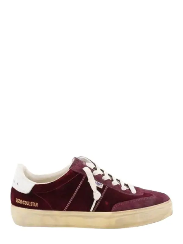 GOLDEN GOOSE Soul Star Velvet Lace-up Sneakers - Brown