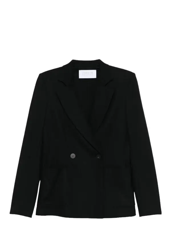 Harris Wharf London Double-breasted Blazer - Black