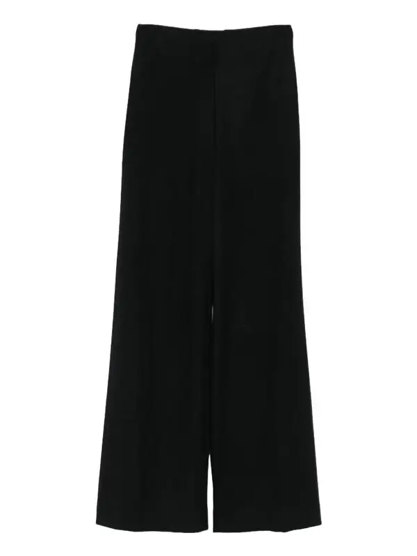Harris Wharf London Wool Wide Leg Trousers - Black