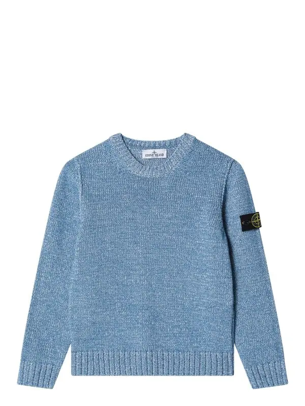 Stone Island Powder Cotton Blend Jumper - Blue