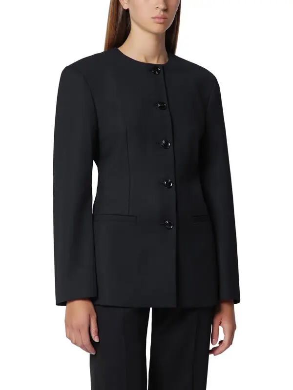 ANINE BING Huda Wool-blend Jacket - Black