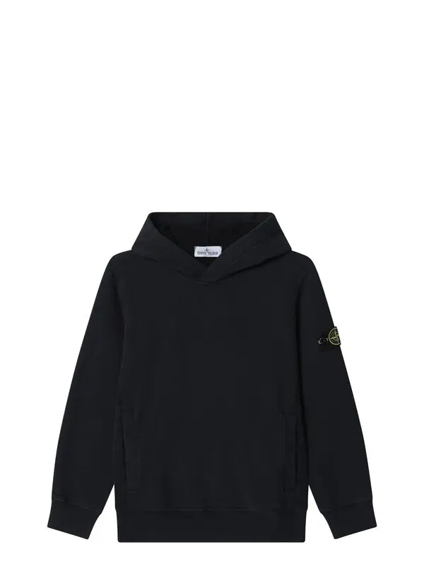 Stone Island Cotton Hoodie - Black