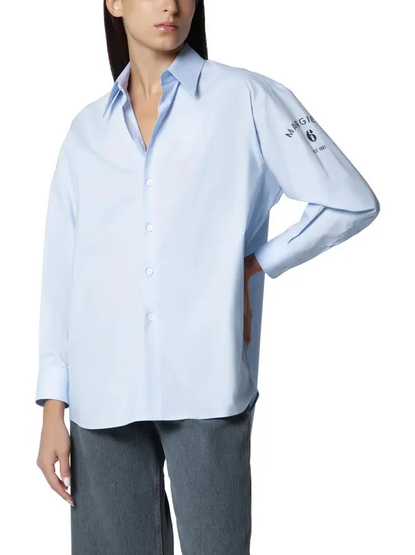 MAISON MARGIELA Cotton Shirt - Light Blue
