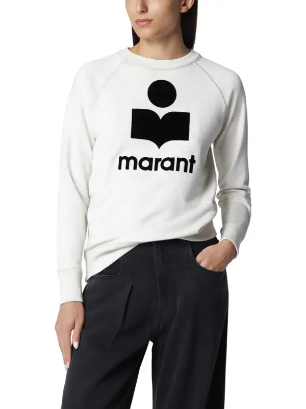 Isabel Marant Étoile Millyny Cotton Sweatshirt With Logo - White